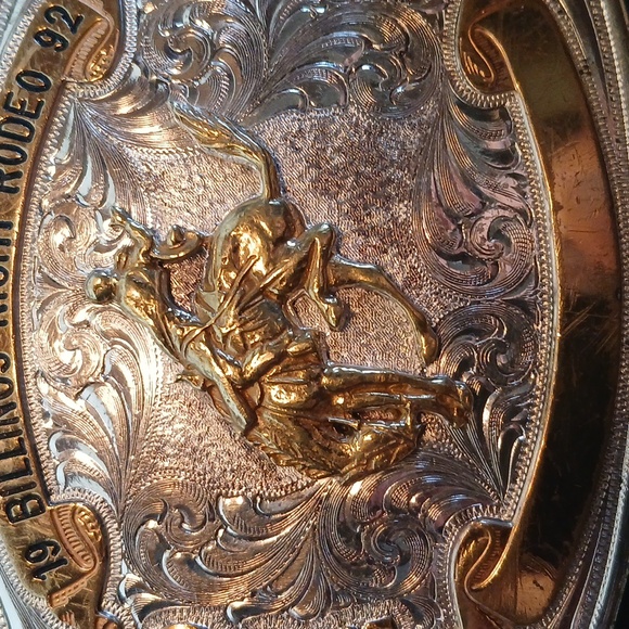 Montana Silversmiths | Accessories | Vtg Rodeo Trophy Buckle 992 ...